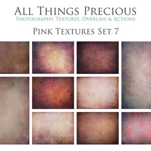 10 Fine Art TEXTURES PINK Set 7 / Photography Overlays | Etsy