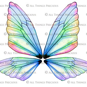 A4 PRINT FAIRY WINGS Set 2C Png Clipart Jewellery Making - Etsy