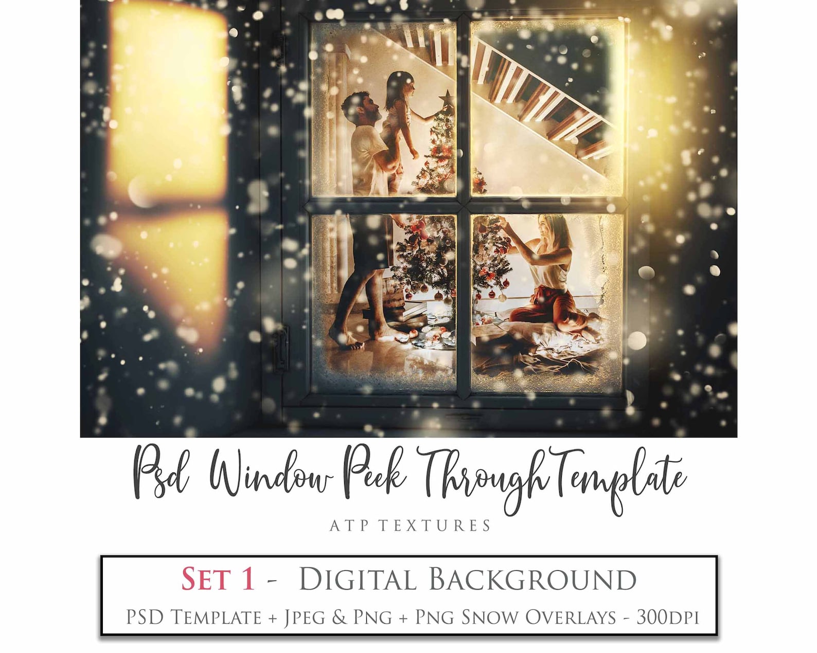 PHOTOSHOP TEMPLATE, Digital Background Window Peek Through Png Clipart, Psd Template, No.1 ...