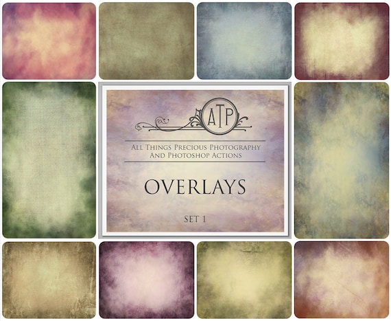 10 Fine Art Textures Overlays Set 1 Photography Overlay Digital
