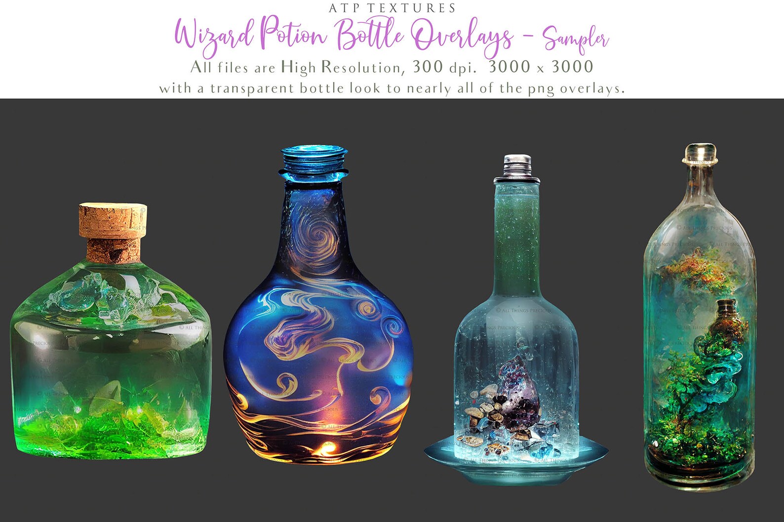 Png Overlays - WIZARD POTION BOTTLES - Set 2 / Photo Overlay, High ...