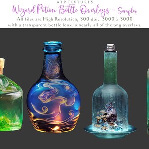 Png Overlays - WIZARD POTION BOTTLES - Set 2 / Photo Overlay, High ...