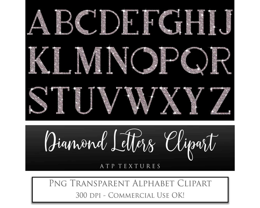DIAMOND PNG, Letters Clipart, ALPHABET, Scrapbooking, Card Making ...