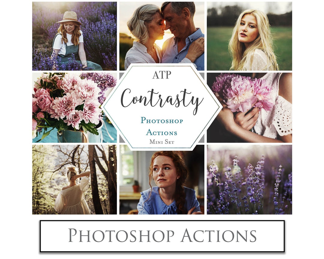 PHOTOSHOP Actions - PS Atn Action File for Photography. CONTRASTY ...