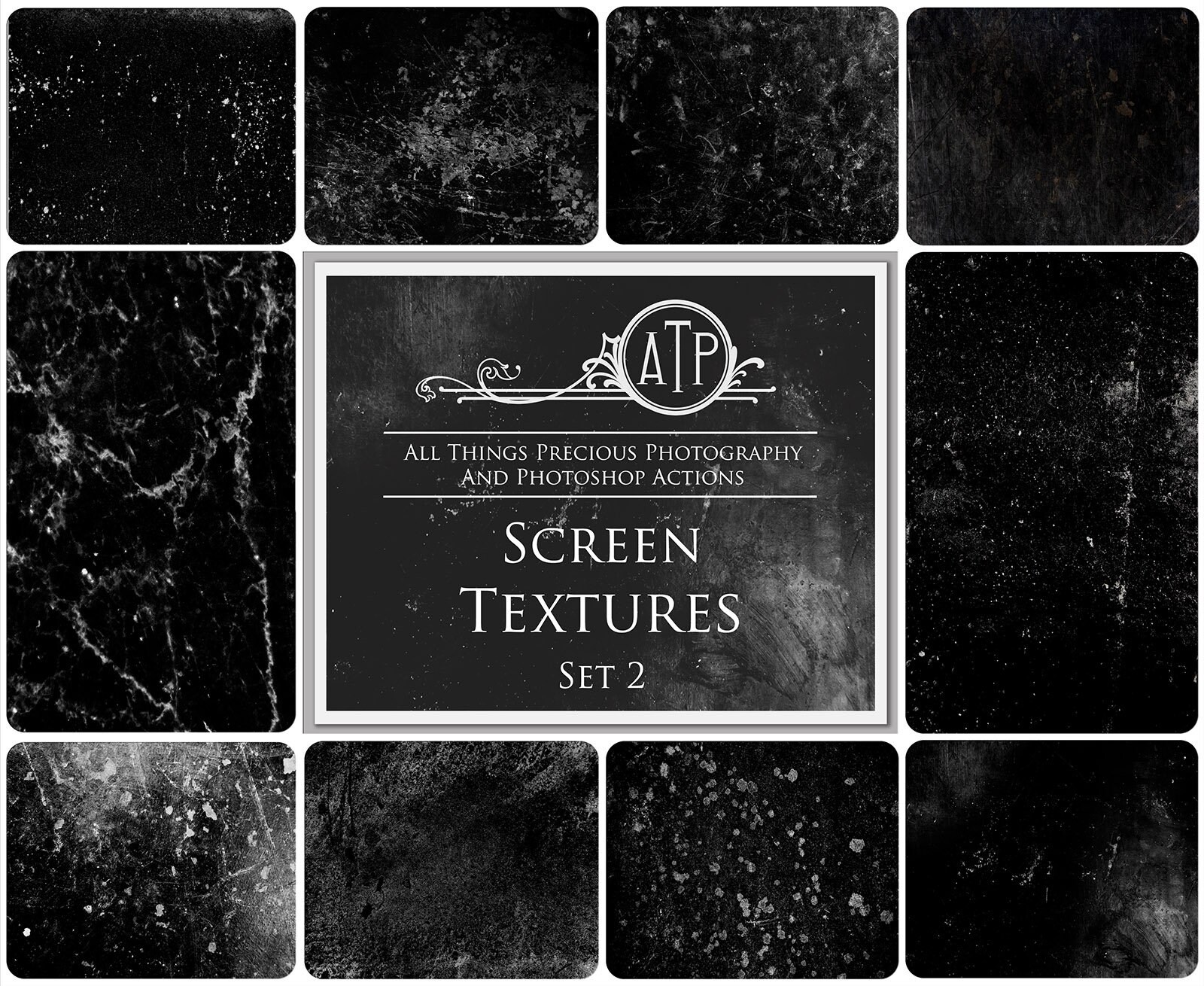 10 Fine Art TEXTURES SCREEN Set 2 Photography Overlay | Etsy