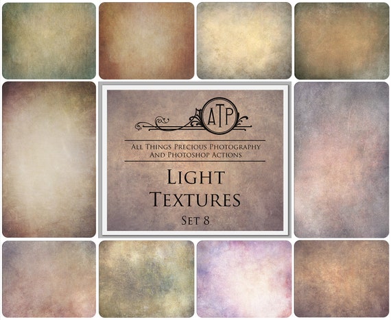 10 Fine Art TEXTURES - LIGHT Overlays Set 8 / Photography, High Res ...