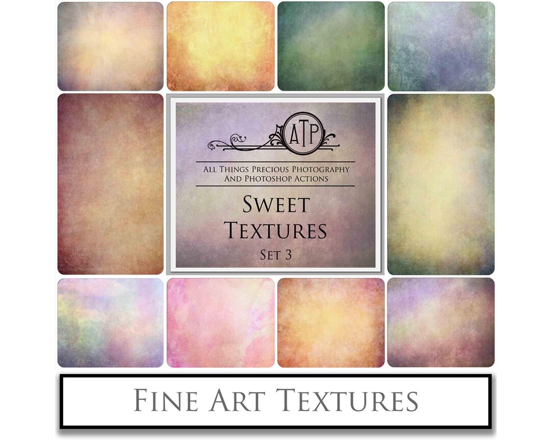 10 Fine Art TEXTURES Set 3 - SWEET / High Res Texture, Overlay, Canvas ...