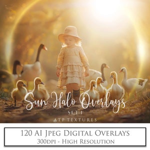 Sun Flare Halo Ring Overlays, Set 1. Jpeg Overlay for Photography ...