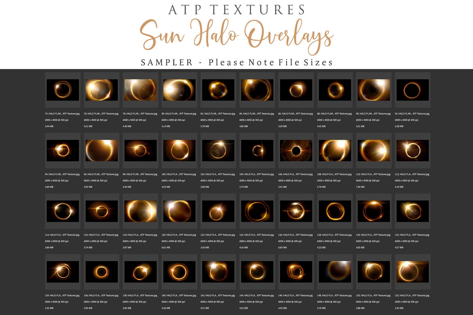 Sun Flare Halo Ring Overlays, Set 2. Jpeg Overlay for Photography ...