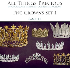 7 Png Clipart Princess CROWN Overlays SET 1, Photography, Scrapbooking ...