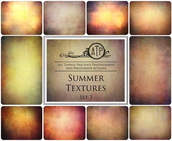 10 Fine Art SUMMER TEXTURES Set 3 / Photography, Scrapbooking, Digital ...