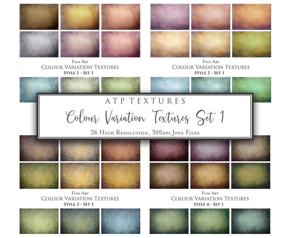 36 FINE ART TEXTURES - Colour Variation Set 1 - Photo Texture ...