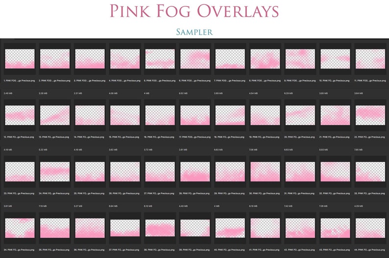 55 PHOTO OVERLAYS Pink FOG Png Overlays Photoshop Edit | Etsy