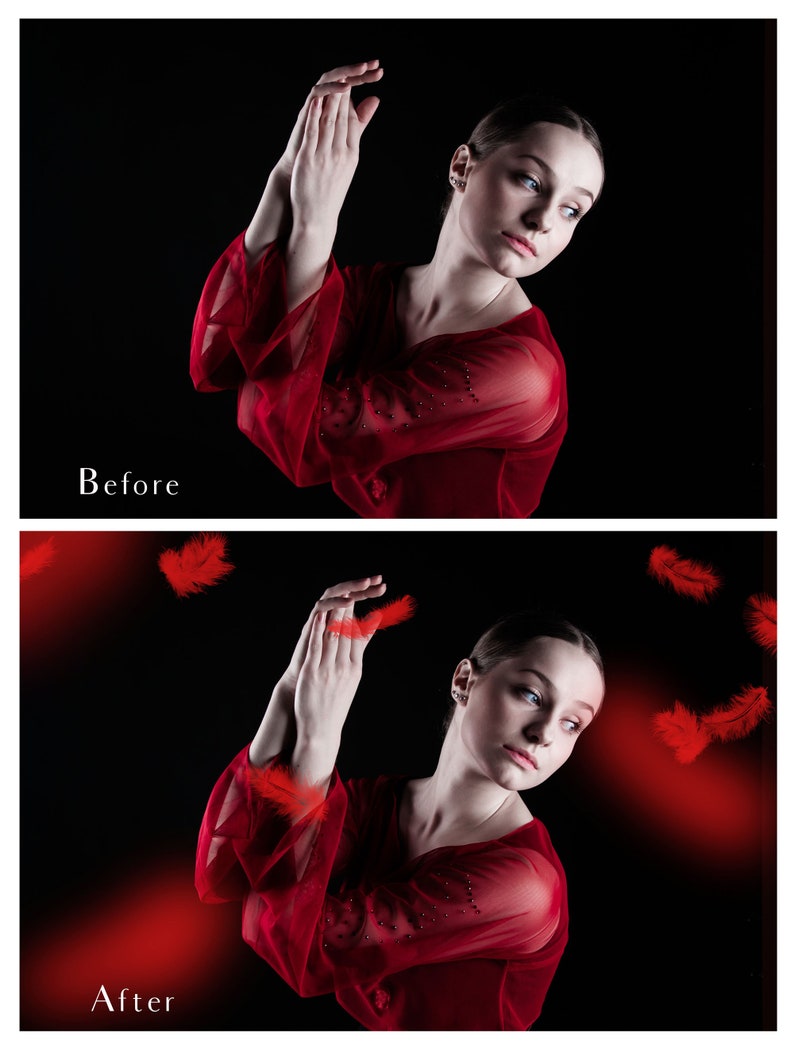 PHOTO OVERLAYS PNG Red Feathers Digital Overlay Feather - Etsy