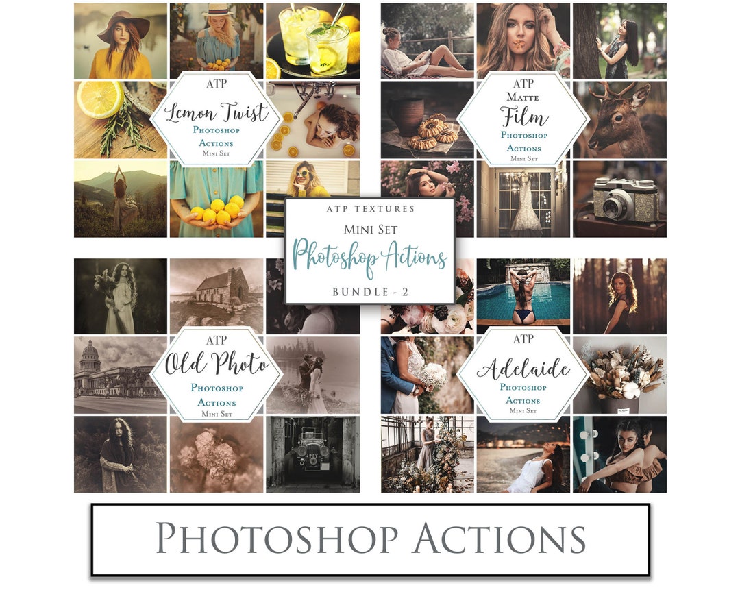 PHOTOSHOP Actions - PS Atn Action File for Photography. Digital Edit, Graphic Assets, Photo ...