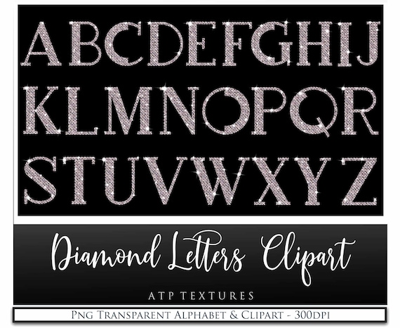 DIAMOND PNG, Letters Clipart, ALPHABET, Scrapbooking, Card Making ...