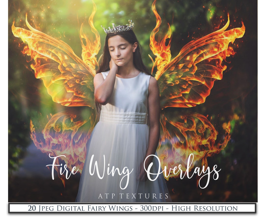 Photo OVERLAYS 20 Png Fire Fairy Wings Set 1 / Flame Glow - Etsy