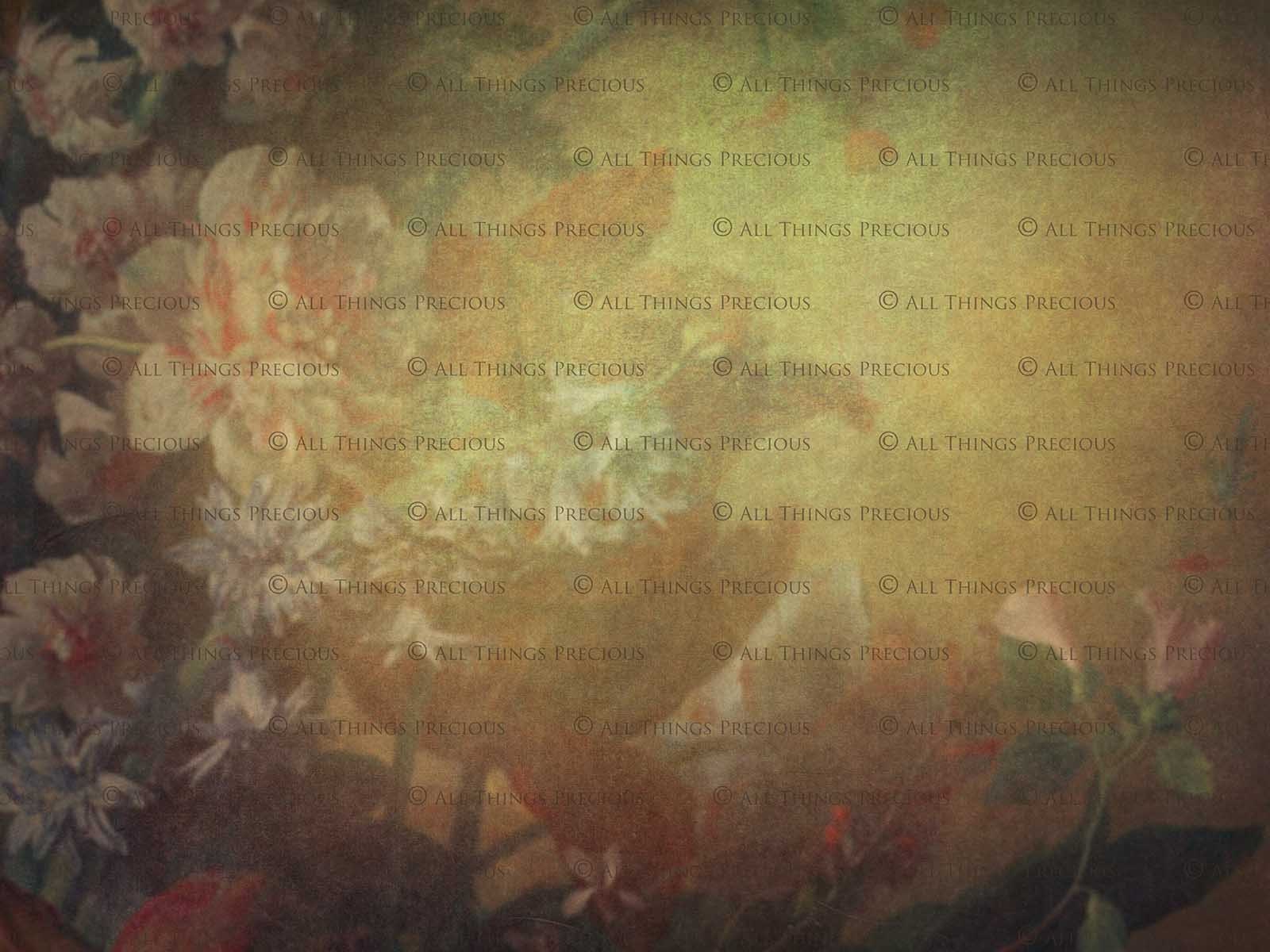 10 FLORAL TEXTURES - Old Masters FLOWER, Background, Set 1 / Photo ...