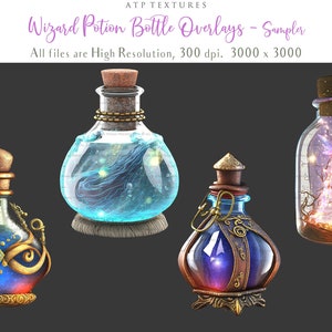 Png Overlays - Ai WIZARD POTION BOTTLES - Set 3 / Photo Overlay, High ...