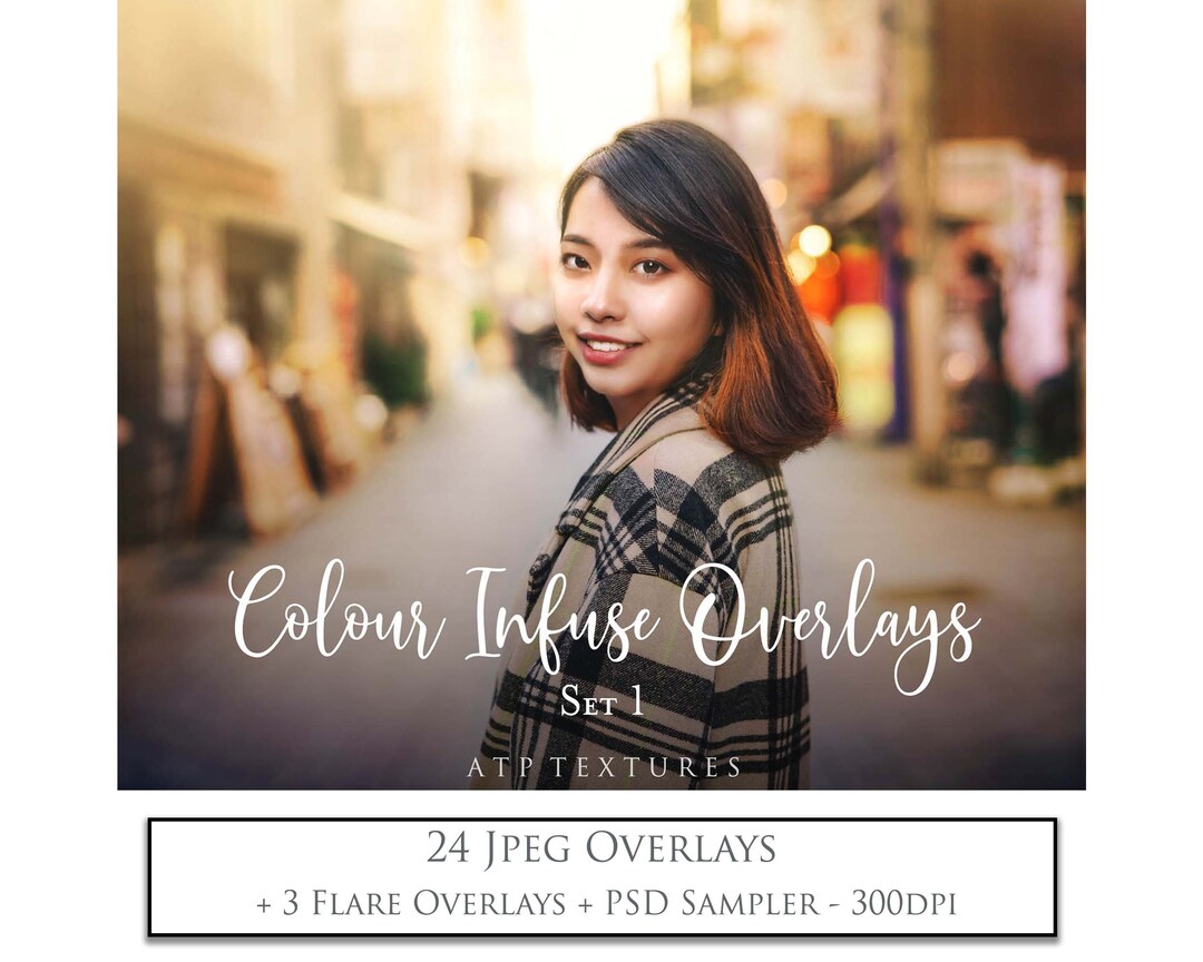 24 COLOUR INFUSE OVERLAYS With Base Editing Photoshop Action Included ...
