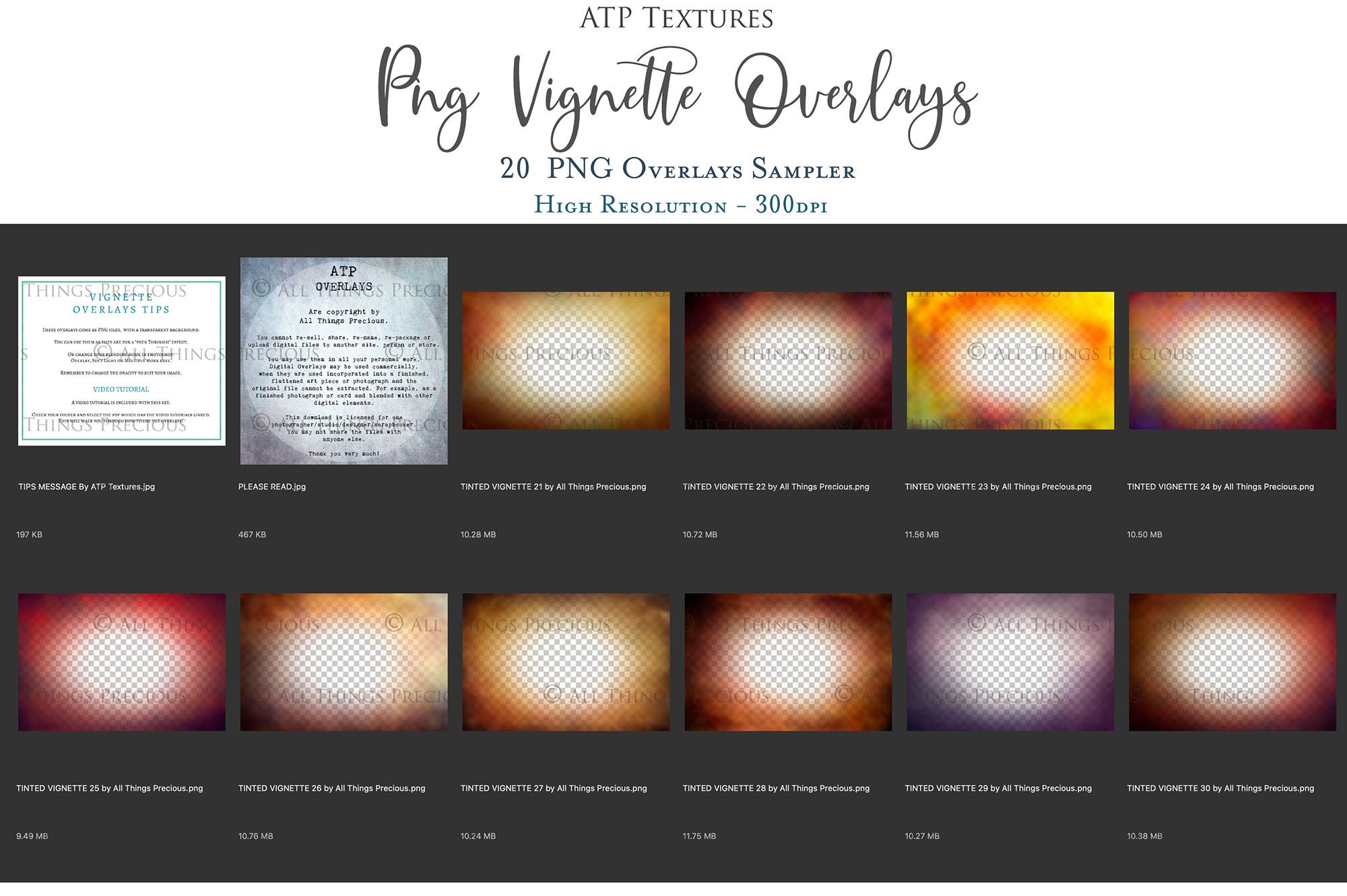 Png OVERLAYS Tint Vignette No. 2 / Photo Overlay Texture - Etsy