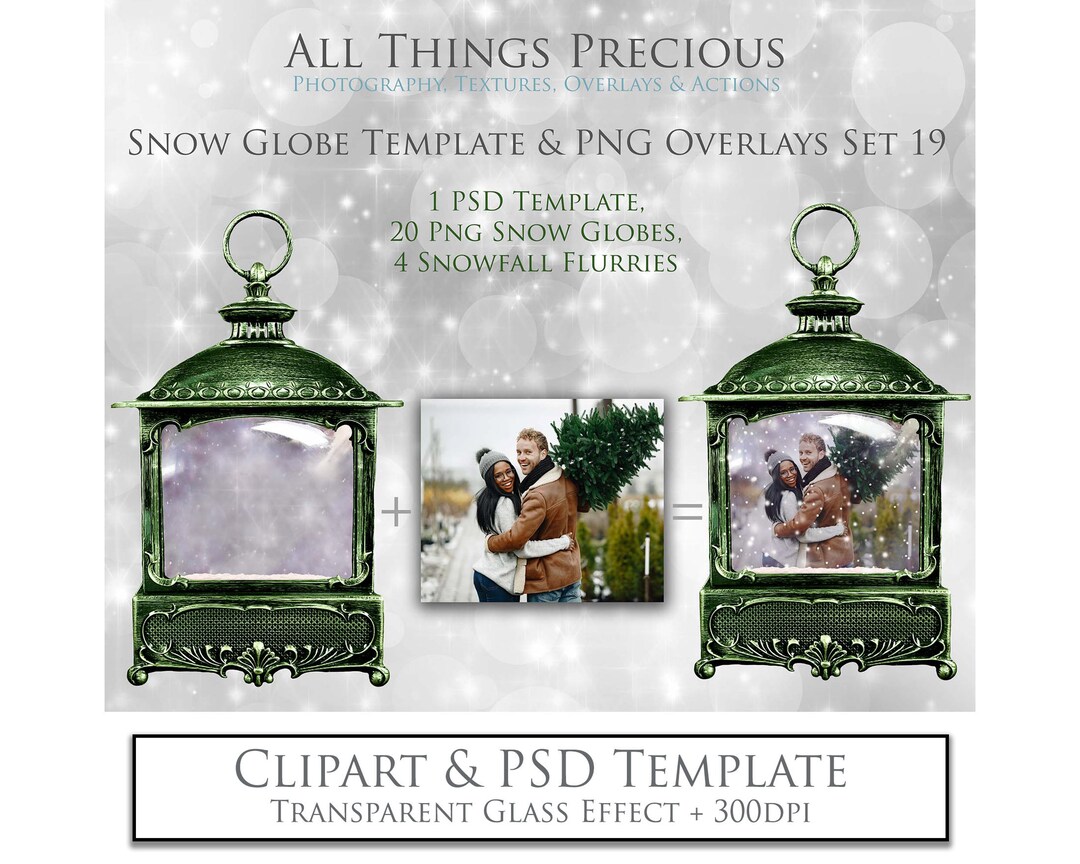 PNG CLIPART - Snow Globe, PSD Template No.19 / Photoshop Overlay ...