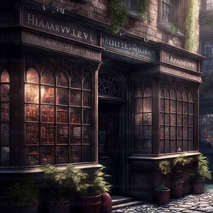 24 Ai Digital Backgrounds - WIZARDS ALLEY Set 1 - Photo Background, Old ...