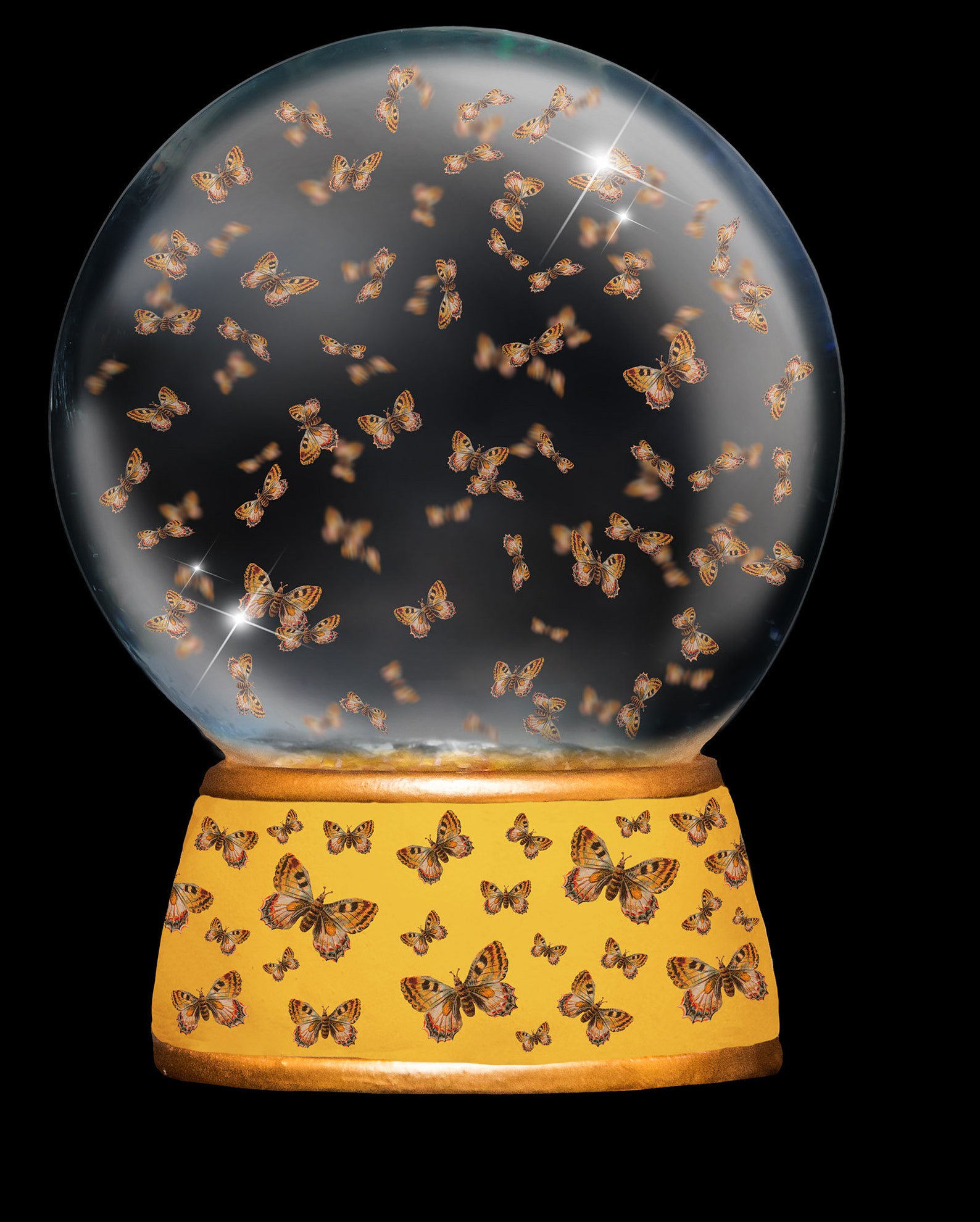 32 Png Overlays BUTTERFLY SNOW GLOBE No.15 /Digital | Etsy