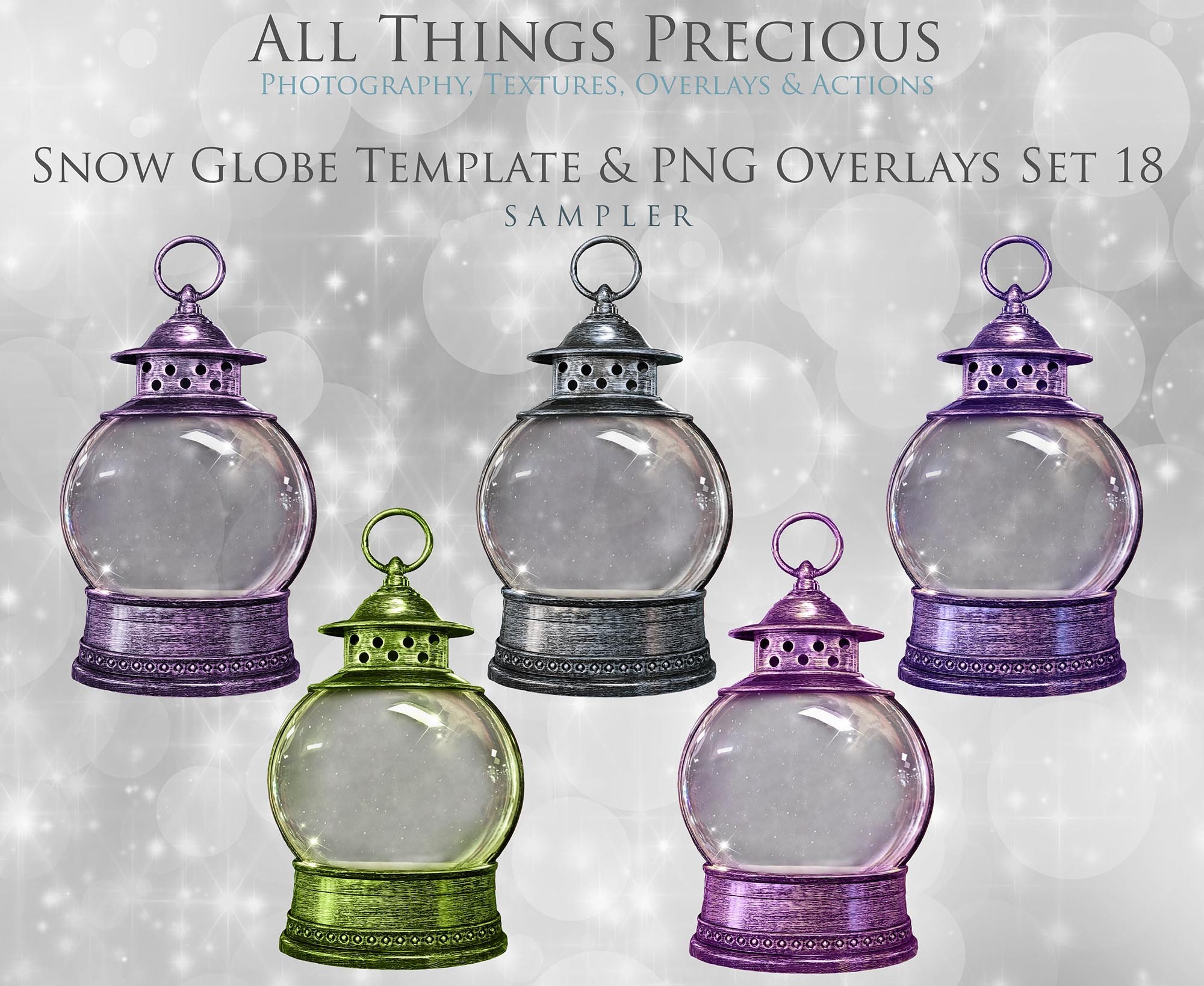 PNG CLIPART Digital Snow Globe PSD Template No.18 / | Etsy