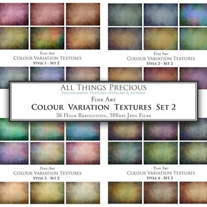 288 TEXTURES, Colour Variations BUNDLE No. 1 / Fine Art Texture ...