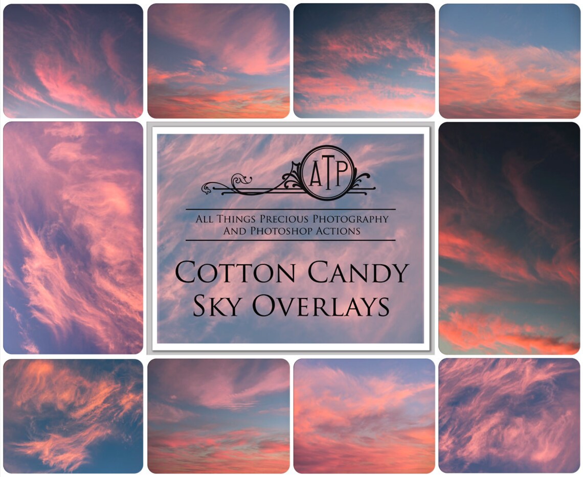 42 SKY OVERLAYS Bundle 1 Photoshop Overlay Clouds Cloudy - Etsy
