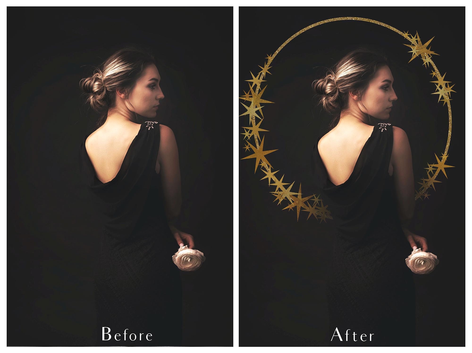 PNG Overlays Star & Circle Background Overlay GOLD Halo - Etsy Australia