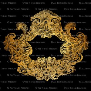 25 CLIPART GOLD FRAMES for Scrapbooking, Ornamental, Photography ...