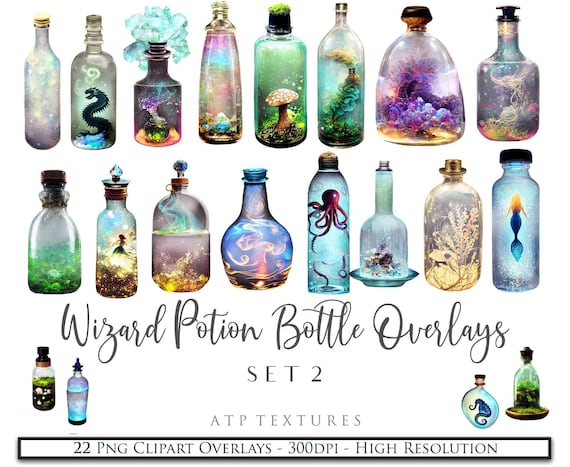Png Overlays - WIZARD POTION BOTTLES - Set 2 / Photo Overlay, High ...