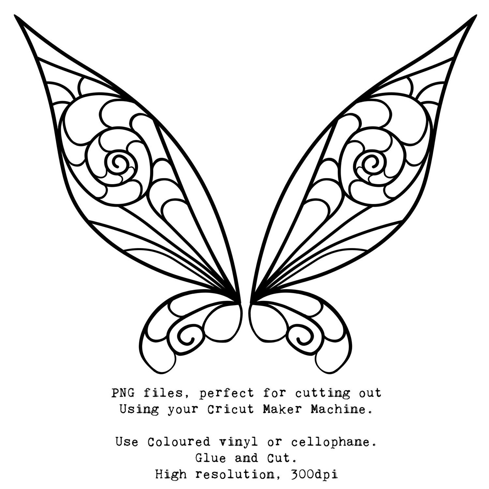 Printable Fairy Wings Template