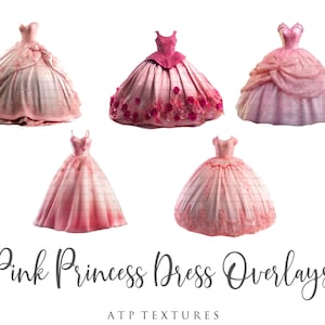 20 Photo OVERLAYS - Princess Dress Ballgown Clipart / Pink Dress, Png ...