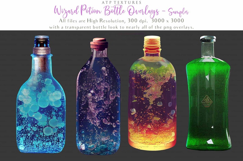 Png Overlays - WIZARD POTION BOTTLES - Set 1 / Photo Overlay, High ...