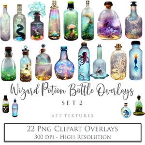 Png Overlays - WIZARD POTION BOTTLES - Set 2 / Photo Overlay, High ...