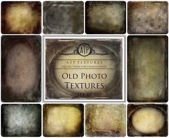 10 Old Photo TEXTURES - Vintage Set 17 / Photo Overlays, Digital paper ...