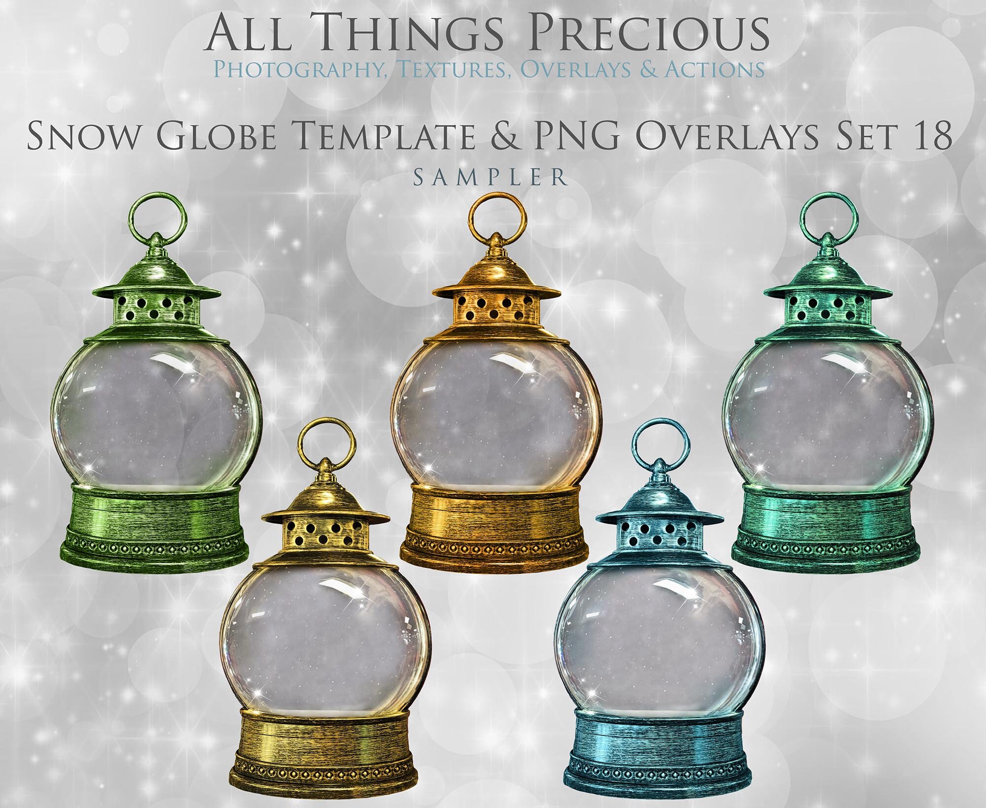 PNG CLIPART Digital Snow Globe PSD Template No.18 / | Etsy