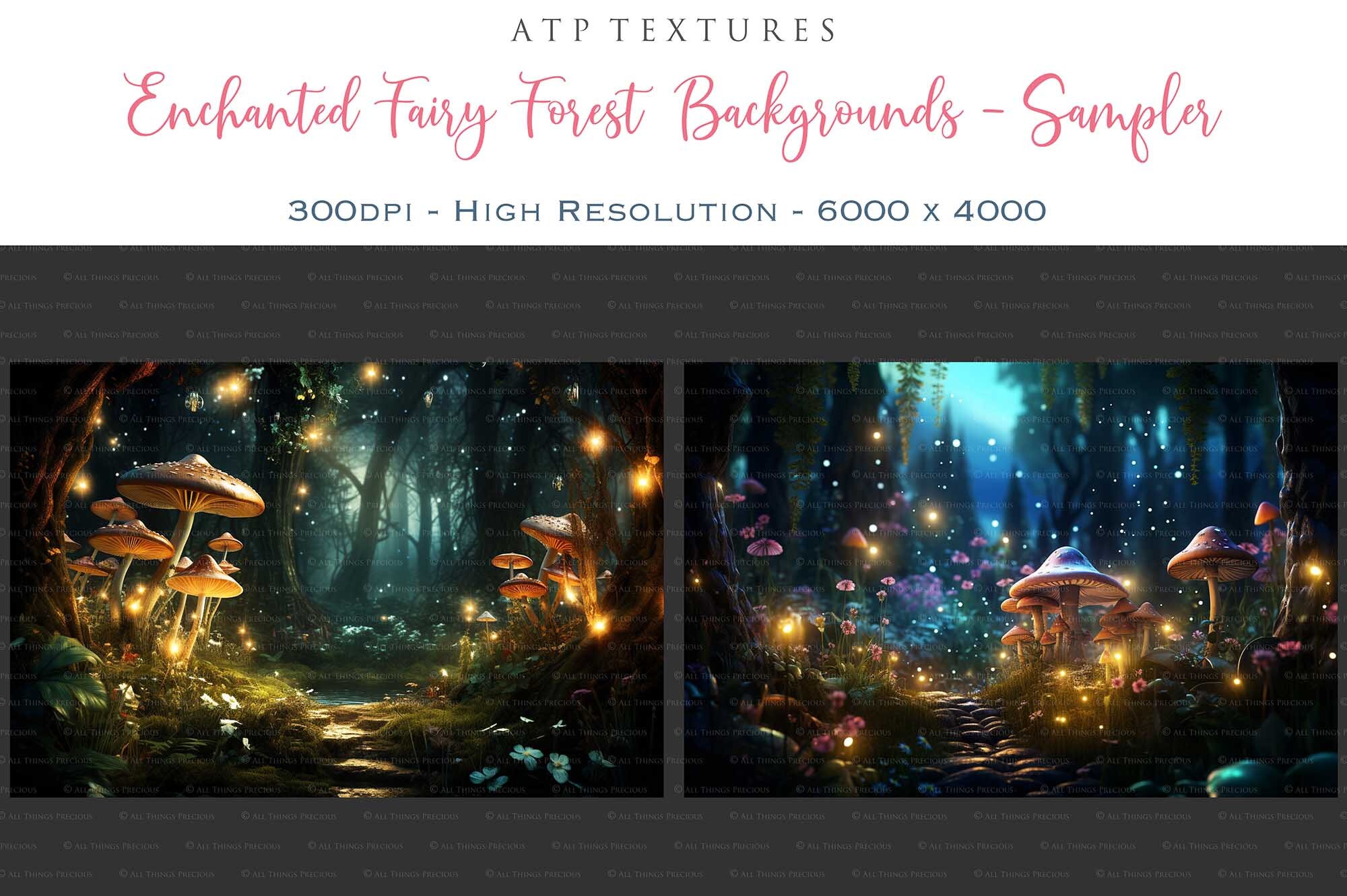 24 AI Digital Backgrounds - Enchanted FAIRY FOREST - Photo Backdrop ...