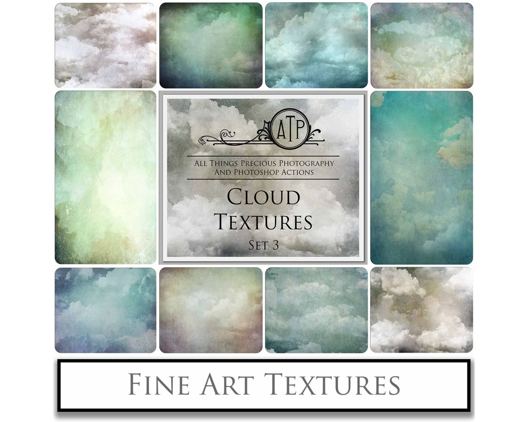 10 Fine Art TEXTURES for PHOTOGRAPHY - CLOUD Set 3 / Digital ...