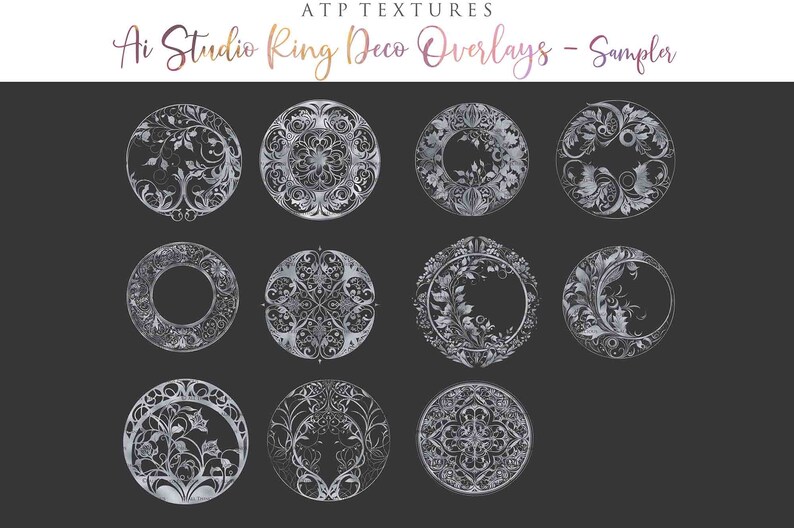 PNG Overlays - Deco Circle, Background Overlay, SILVER, Halo ...