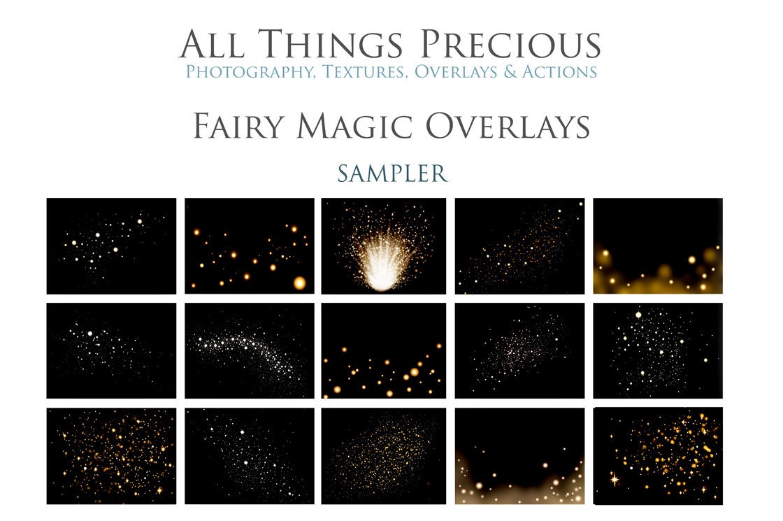 30 Digital Overlays FAIRY MAGIC Overlay Photo Overlay Magic | Etsy