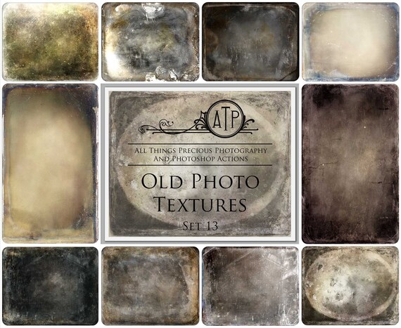 10 Old Photo TEXTURES - Vintage Set 13 / Photo Overlays, Digital paper ...