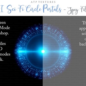 70 JPEG Overlays - Sci Fi Portal, Photoshop, Photo Overlay, Light ...