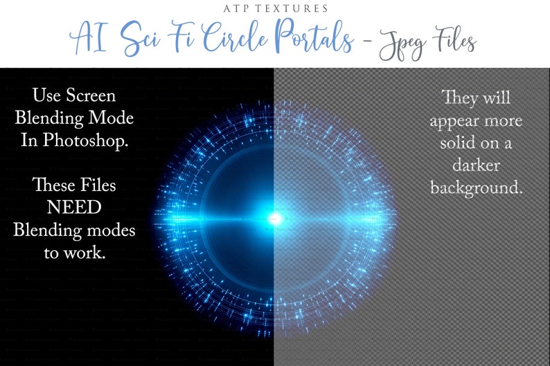 70 JPEG Overlays - Sci Fi Portal, Photoshop, Photo Overlay, Light ...