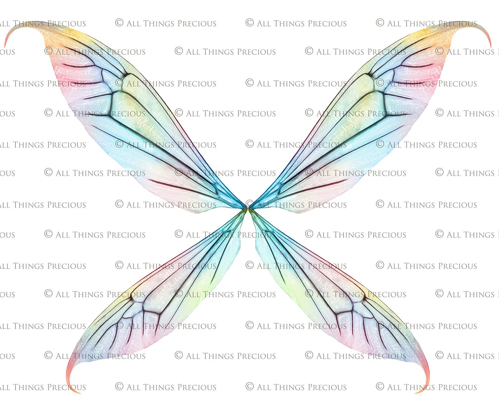DIGITAL OVERLAYS - 25 Pixie WINGS Set 2 / Transparent Fairy Wings, Png ...