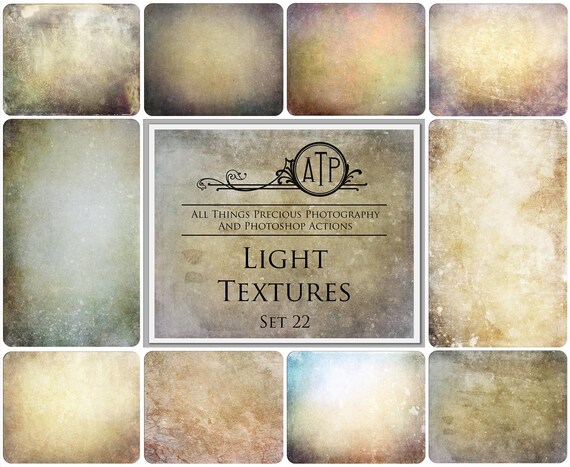 10 Fine Art TEXTURES - LIGHT Set 22 / Photo Overlays, High Res, Digital ...