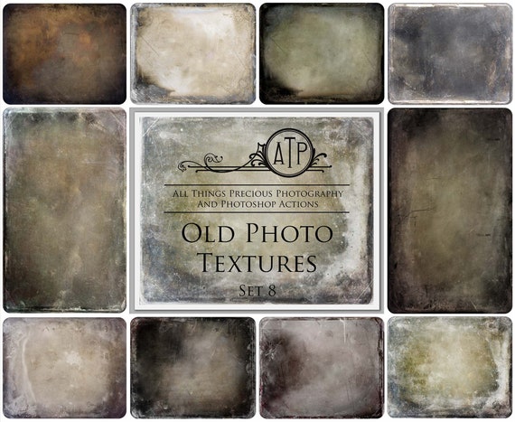 10 Old Photo TEXTURES - Vintage Set 8 / Photo Overlays, Digital paper ...